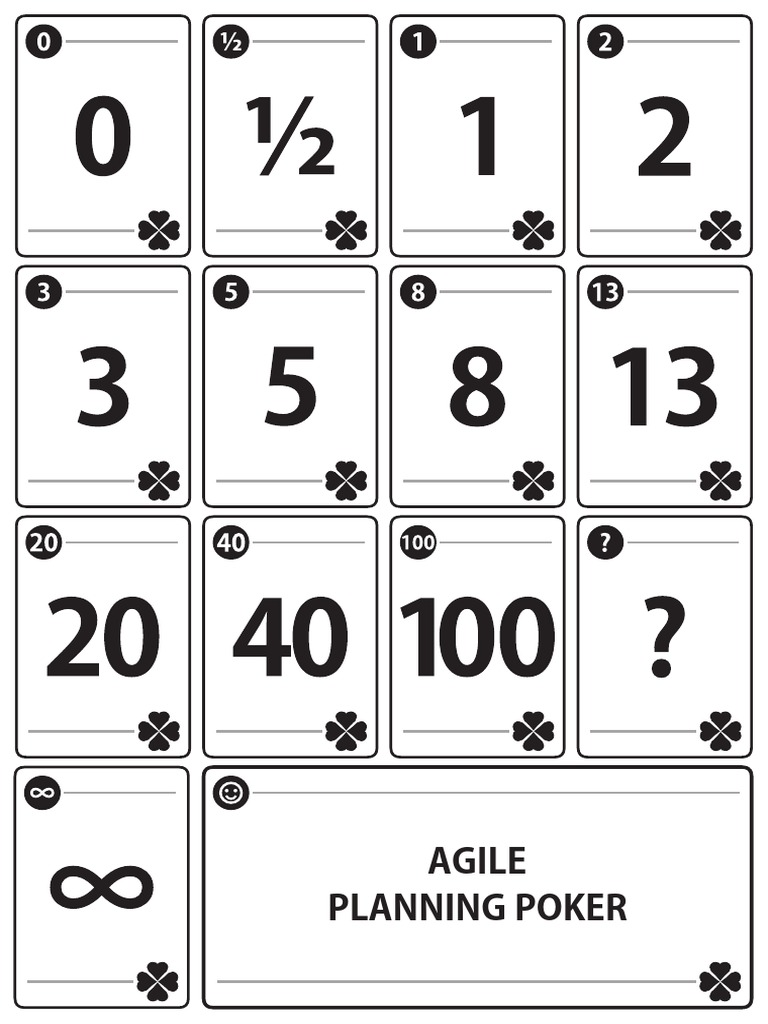 Cartas Planning Poker Scrum PDF | PDF