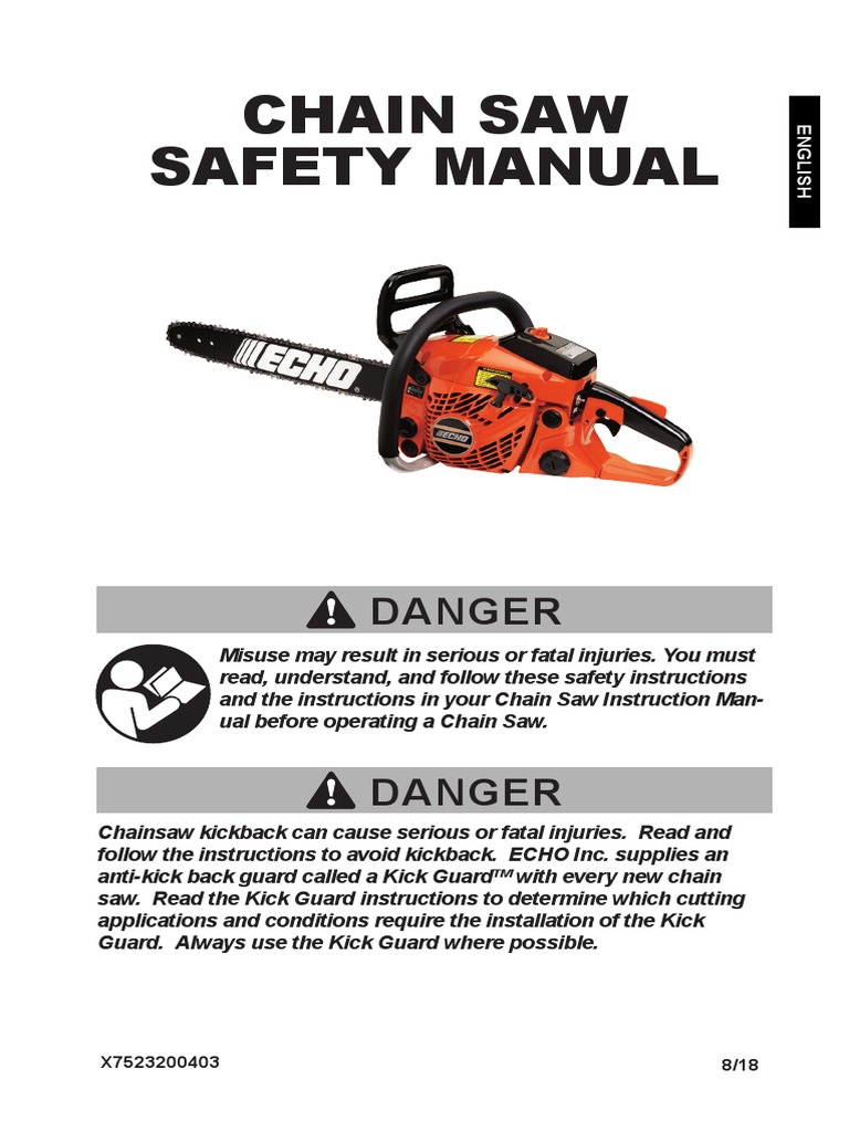 CHAIN SAW SAFETY MANUAL KEY TERMS | PDF | Manufactured Goods | Nature