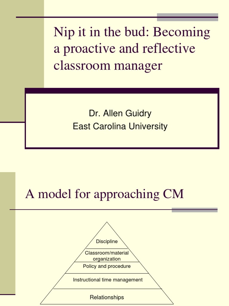 Proactive Classroom Management-1 | PDF | Classroom Management | Teachers
