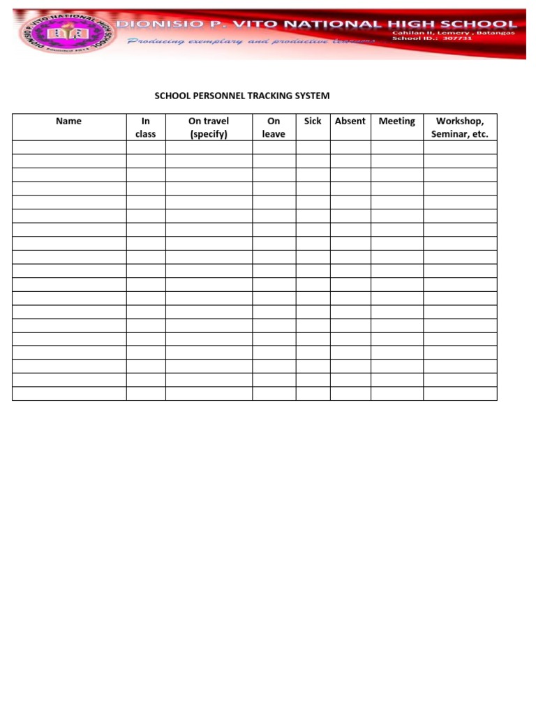 School Personnel Tracking System | PDF