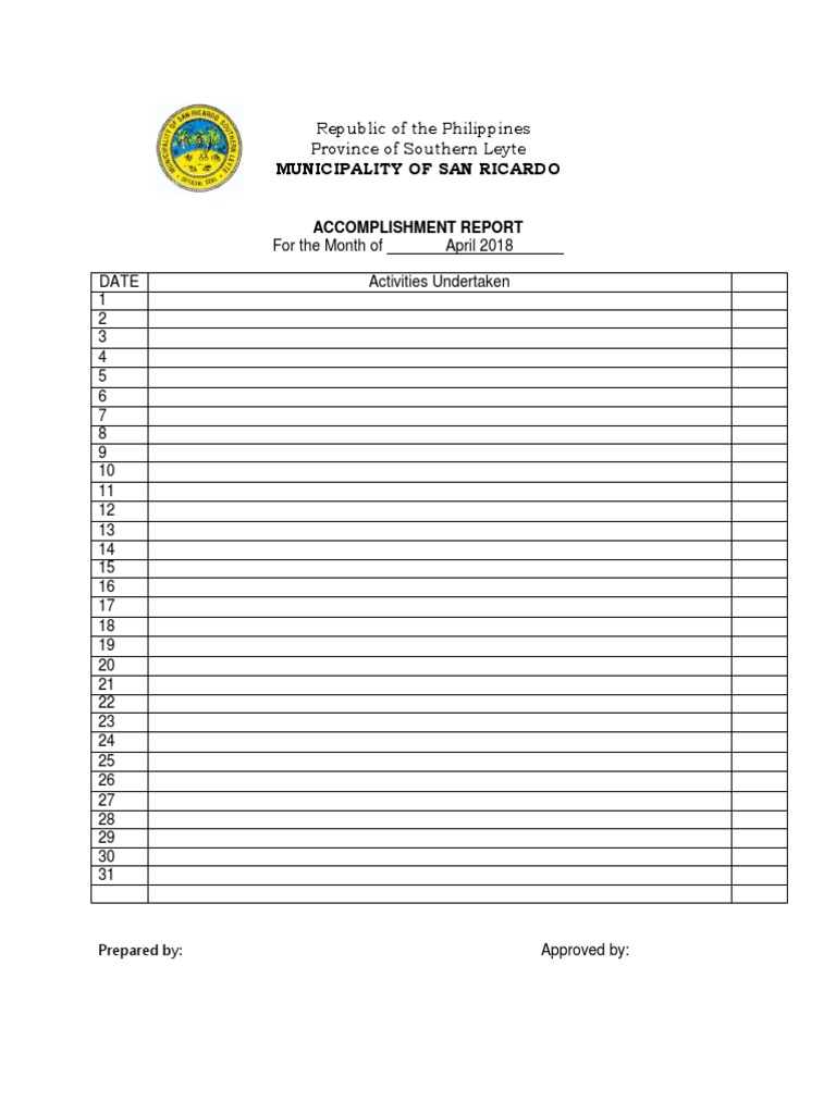 Daily Accomplishment Report | PDF