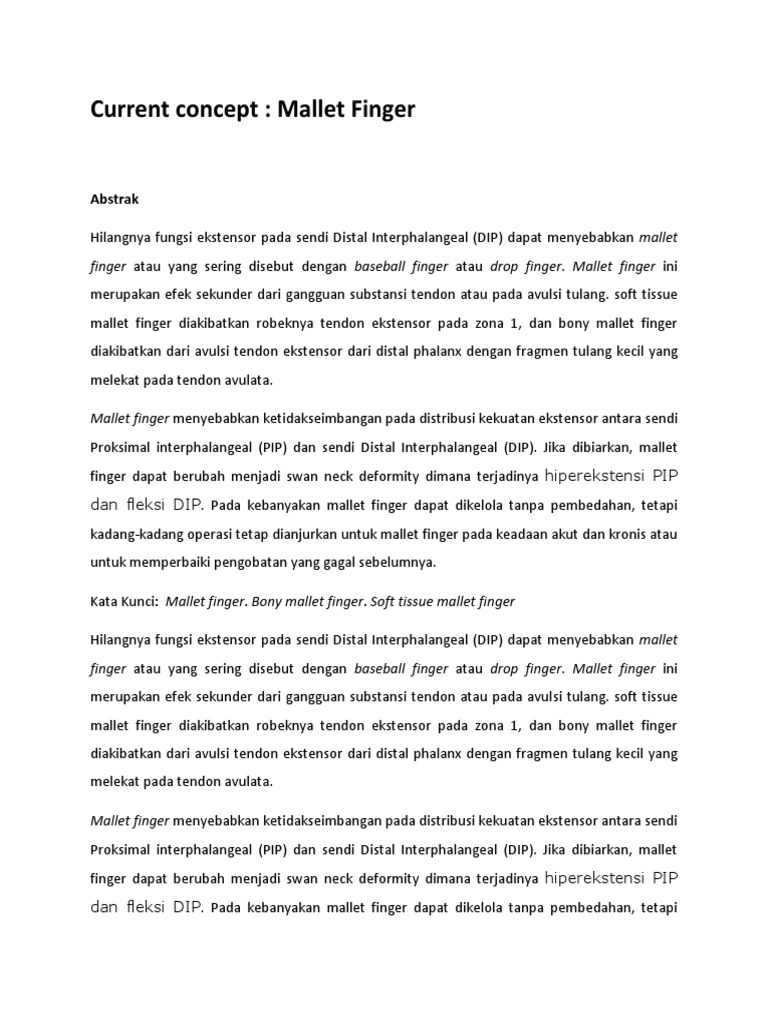 Mallet Finger | PDF