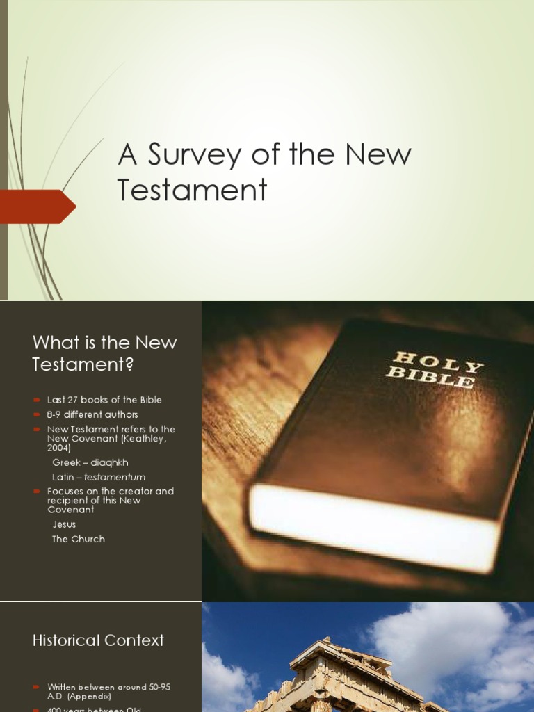 A Survey of The New Testament - PowerPoint | PDF | New Testament ...
