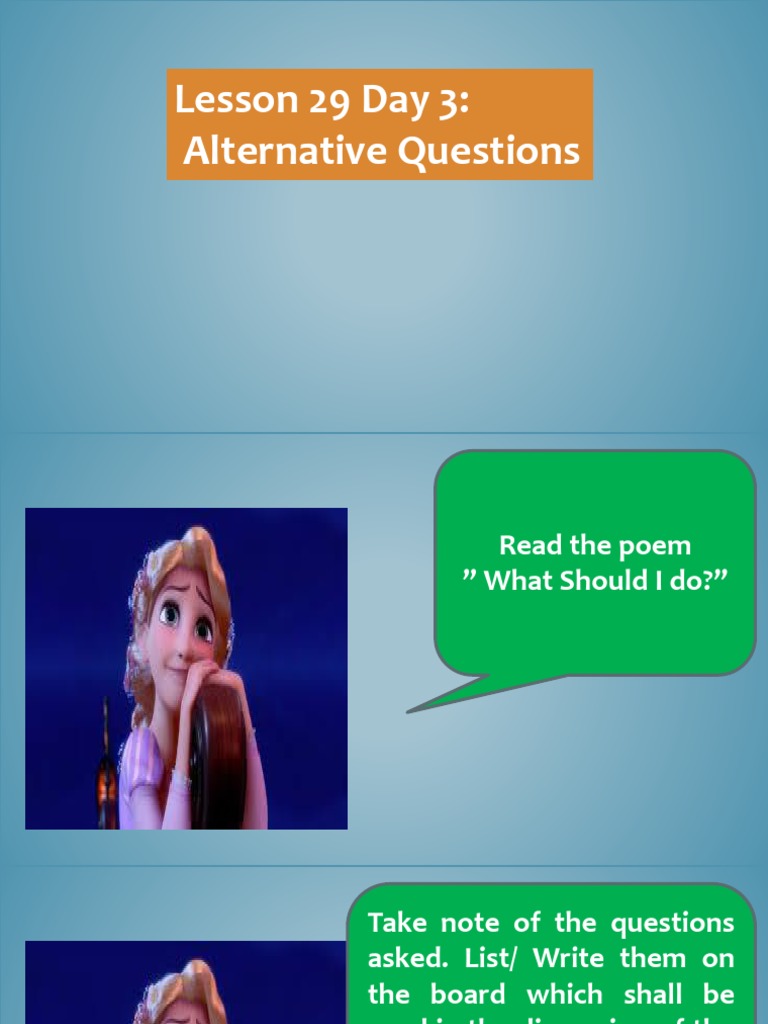 Understanding Alternative Questions | PDF | Career & Growth | Language ...