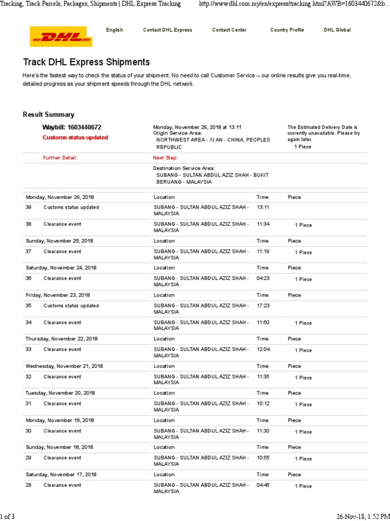 Tracking, Track Parcels, Packages, Shipments - DHL Express Tracking ...