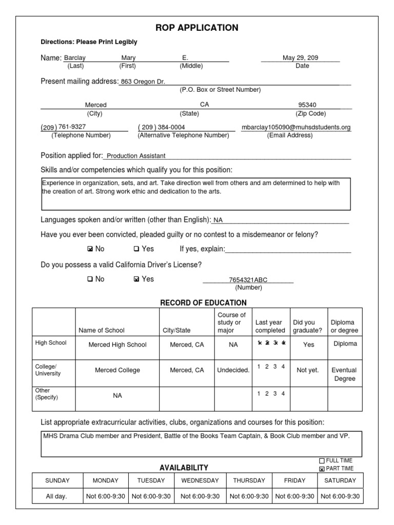 Job Application Senior Portfolio | PDF