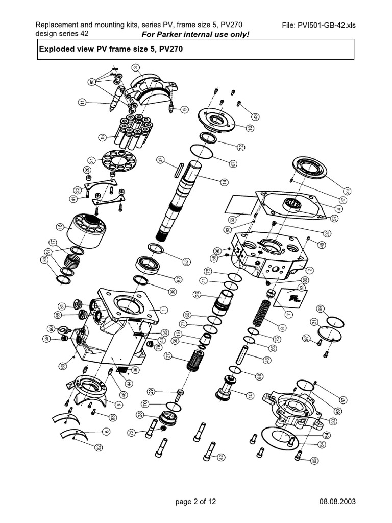 PARKER EXPLODED VIEW PVI-BG5-GB-42-PN-sw PDF | PDF | Piston | Screw