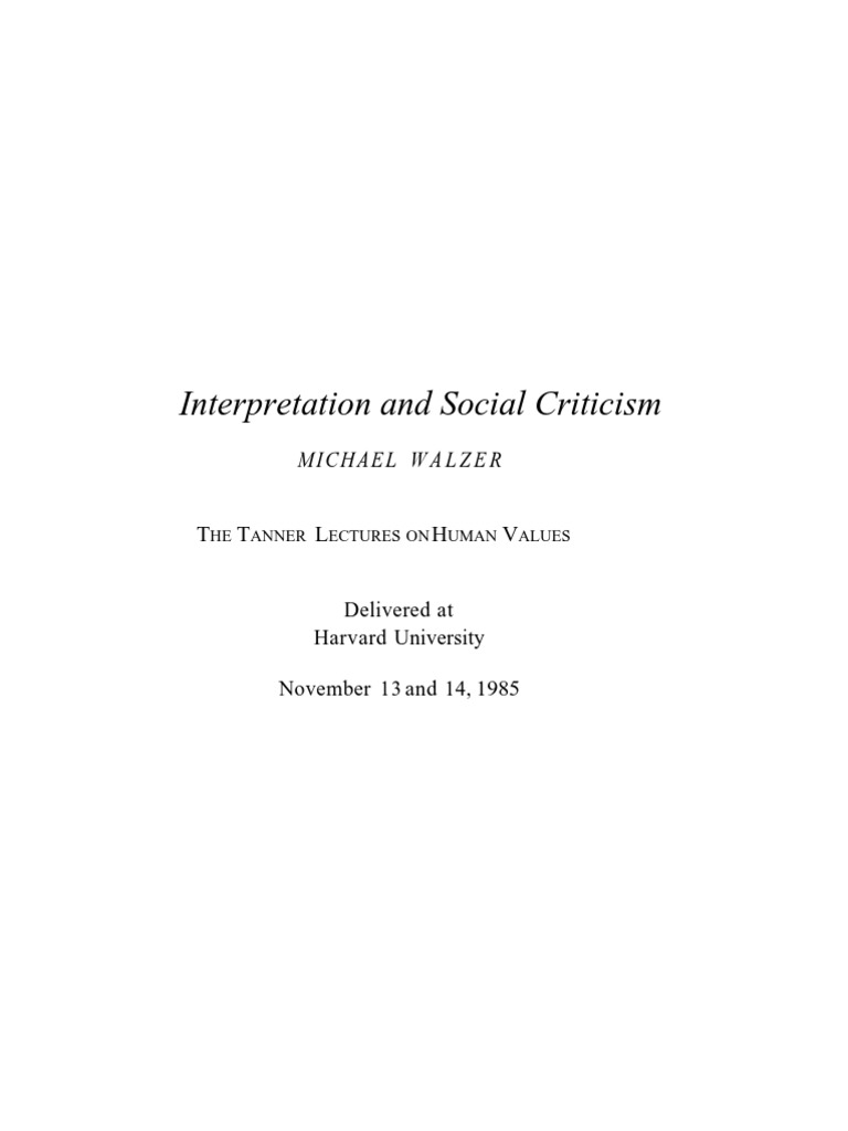 Walzer 88 | PDF | John Rawls | Morality