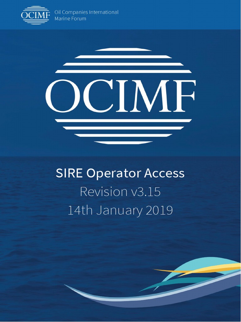 SIRE Operator User Guide v3.15 | PDF | Online And Offline | Performance ...