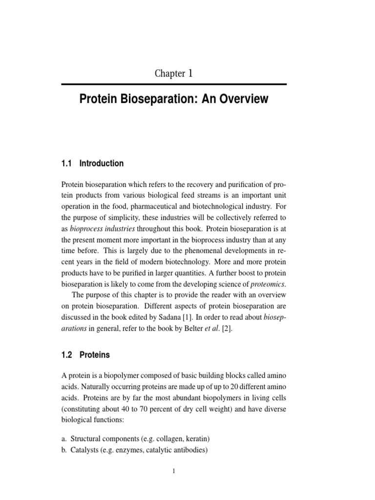 Protein Bioseparation | PDF | Biomolecular Structure | Chromatography