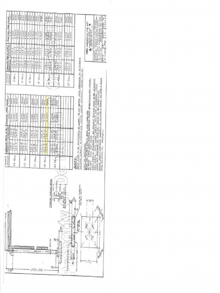 Tower Crane Base Piles Loads | PDF