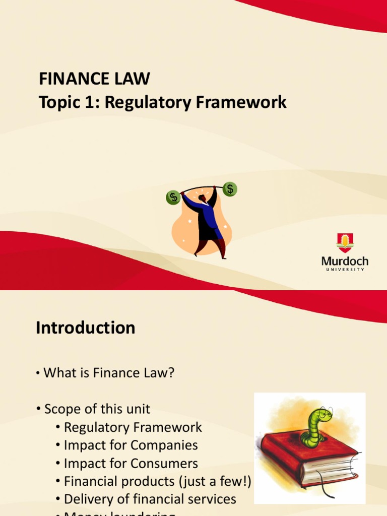 Topic 1 Intro Regulatory Framework | PDF | Financial Markets | Economies