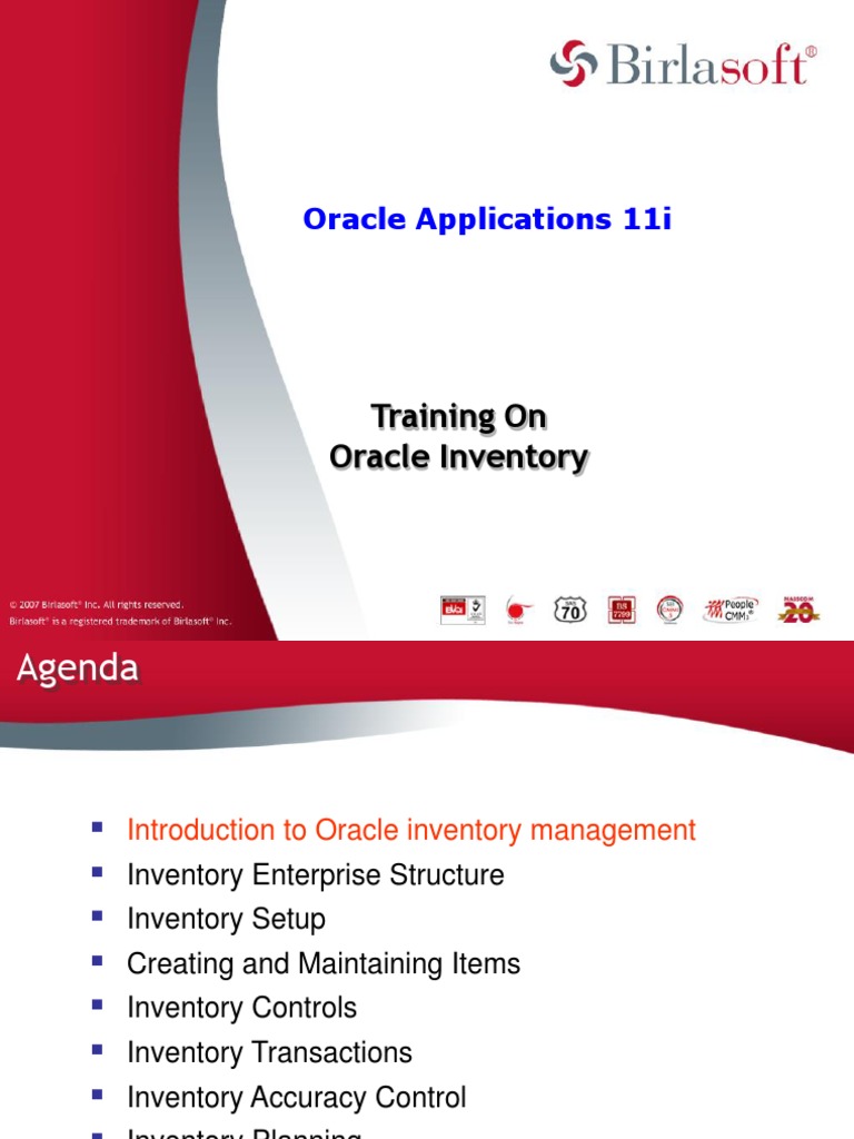 Oracle Inventory Module-APL | PDF | Pound (Mass) | Inventory