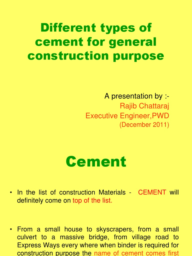 CEMENT - Presentation | PDF | Cement | Fly Ash