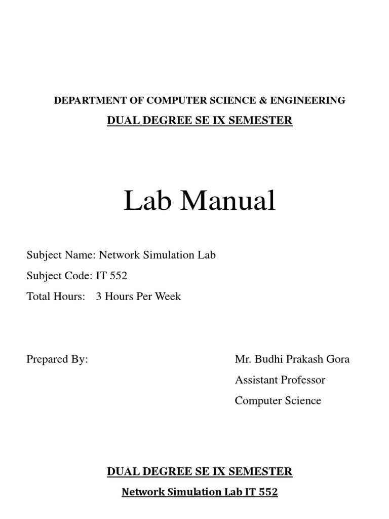Network Simulation Lab Experiments Guide IT 552 | PDF | Router (Computing) | Command Line Interface