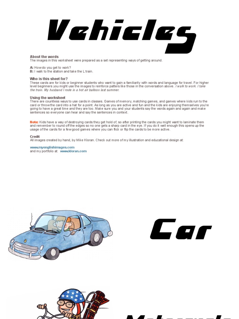 Vehicles: About The Words | PDF