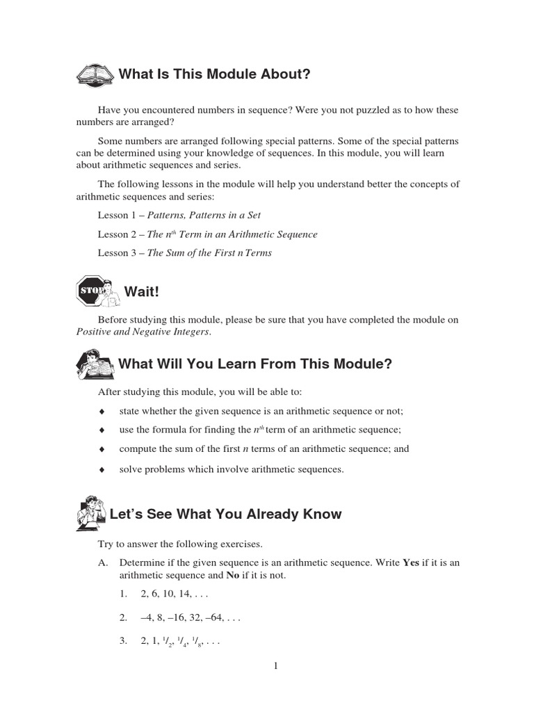 Arithmetic Sequence Pdf Pdf Summation Arithmetic