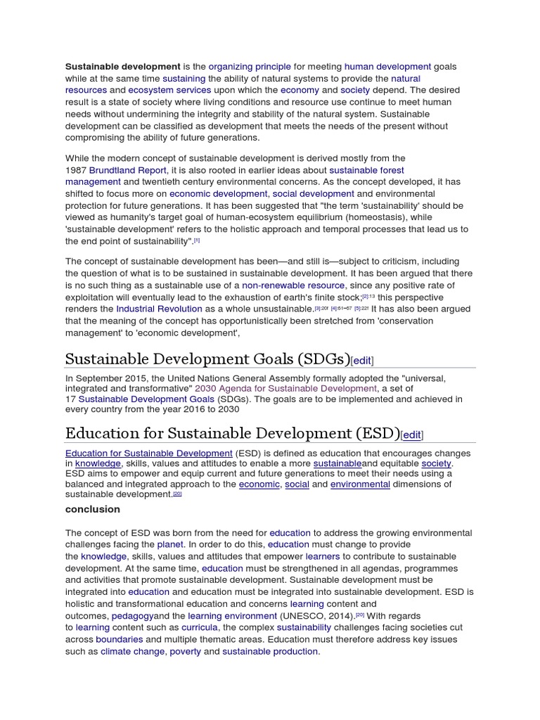 Sustainable Development Goals (SDGS) | PDF | Sustainable Development ...