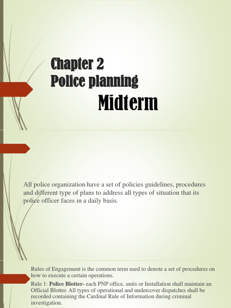 Police Planning: Midterm | PDF | Police Officer | Police