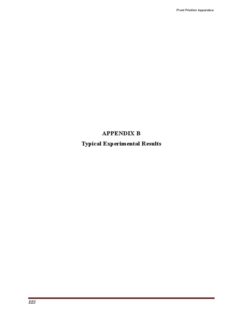 Appendix B Typical Experimental Results: Pivot Friction Apparatus | PDF ...