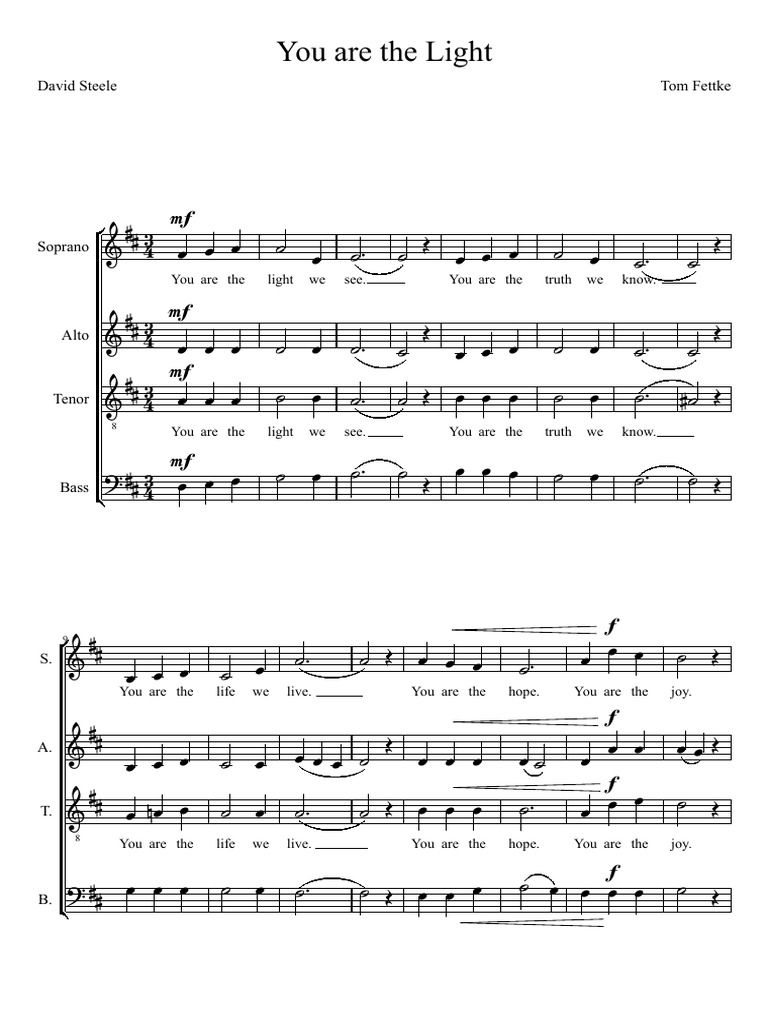 You Are The Light: A Choral Work Exploring Themes Of Spiritual Guidance ...