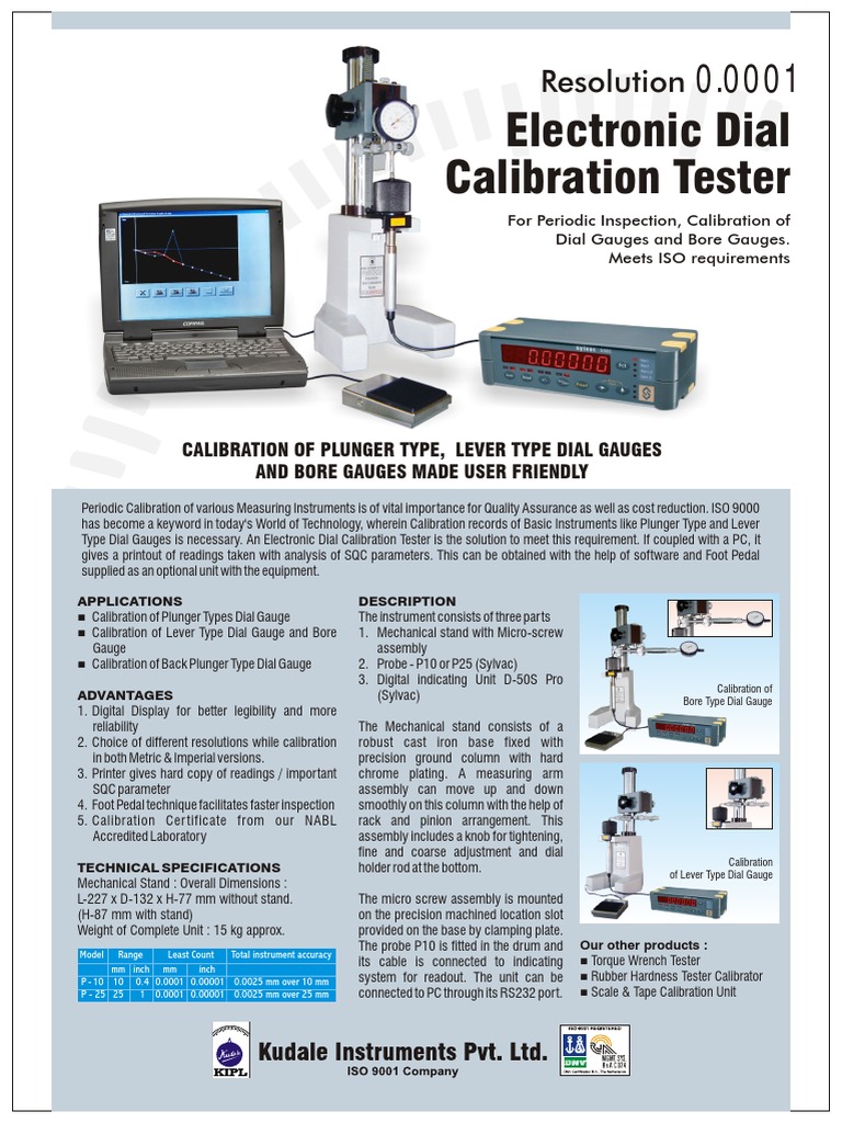 Dial Calibration Tester | PDF | Calibration | Engineering