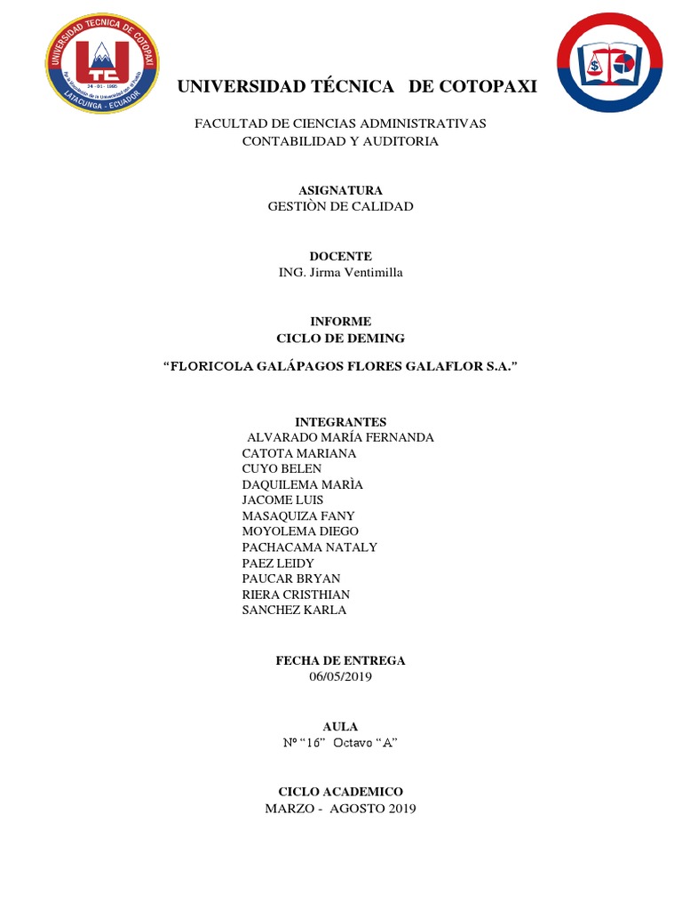 FLORICOLA | PDF | Calidad (comercial) | Logística