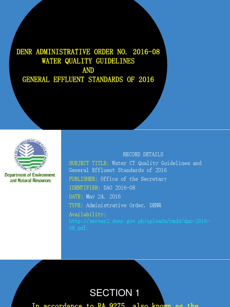 Dao 2016-08 PDF | PDF | Drinking Water | Water Quality