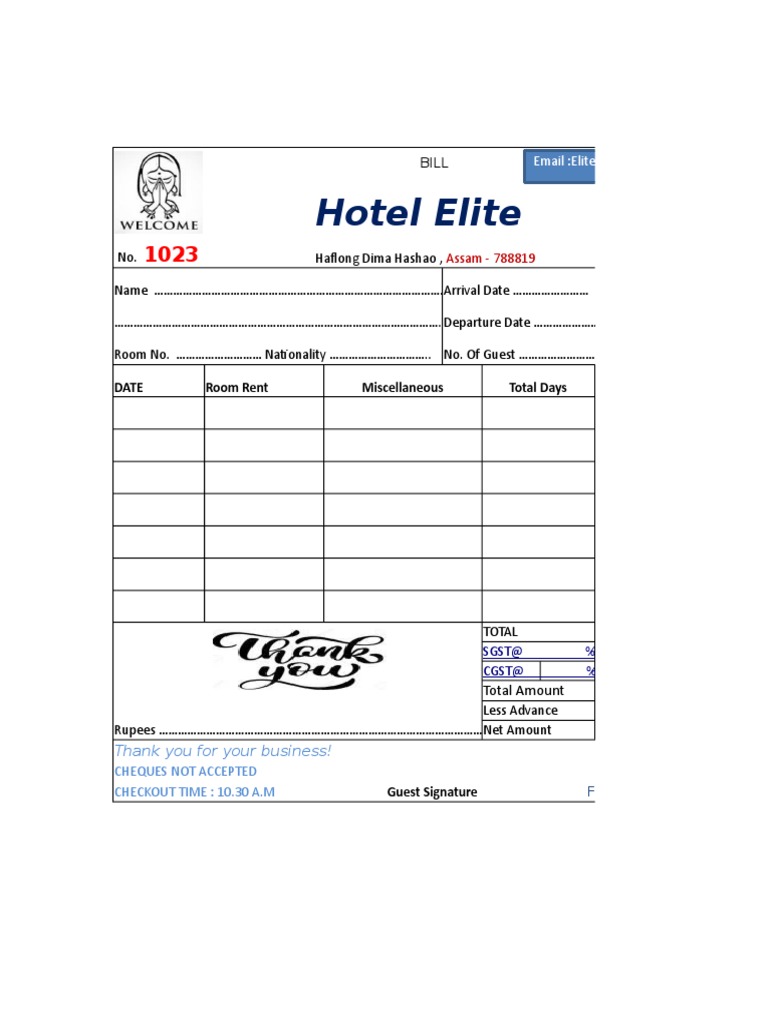 Hotel Bill | PDF