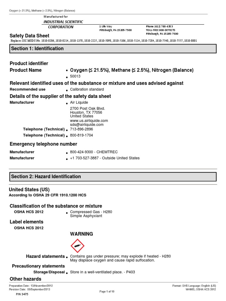 Methane | PDF | Personal Protective Equipment | Occupational Safety And ...