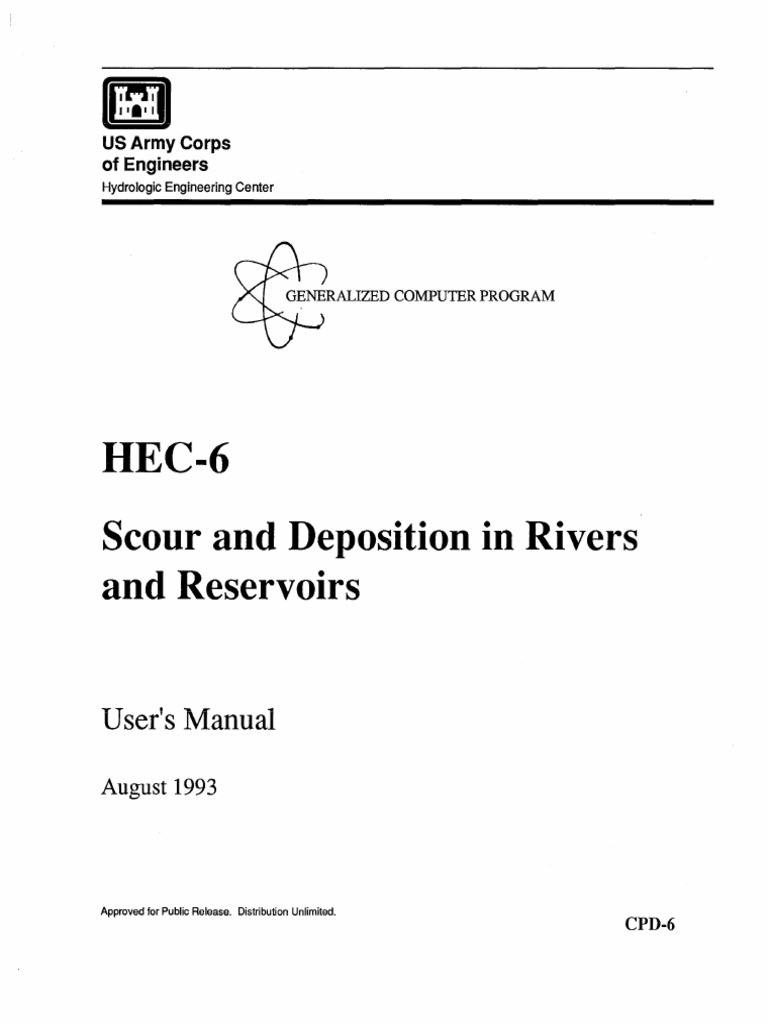 HEC 6 UsersManual (CPD 6) | PDF | Sediment | River