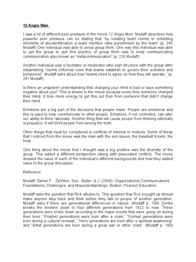 12 Angry Men | PDF | Emotions | Psychology