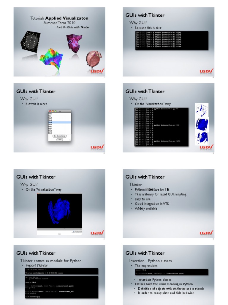 3 - GUIs With Tkinter PDF | PDF | Graphical User Interfaces | Widget (Gui)