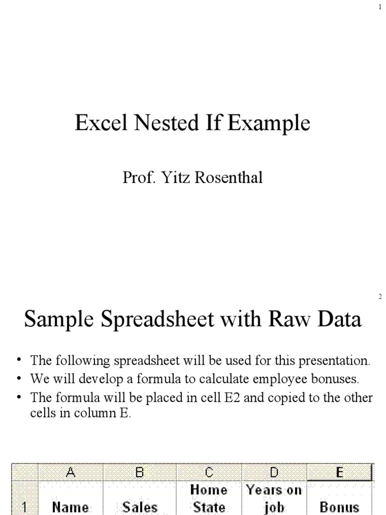 Excel Complex Nested If | PDF | Spreadsheet | Microsoft Excel