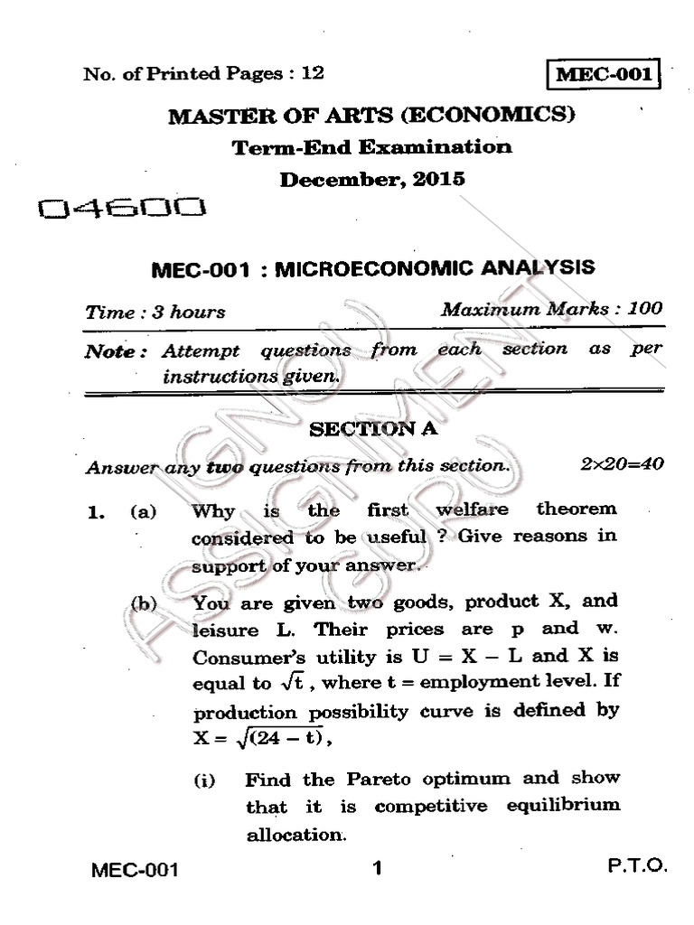 MEC-001-D15 - ENG - Compressed PDF | PDF | Pareto Efficiency | Economic ...