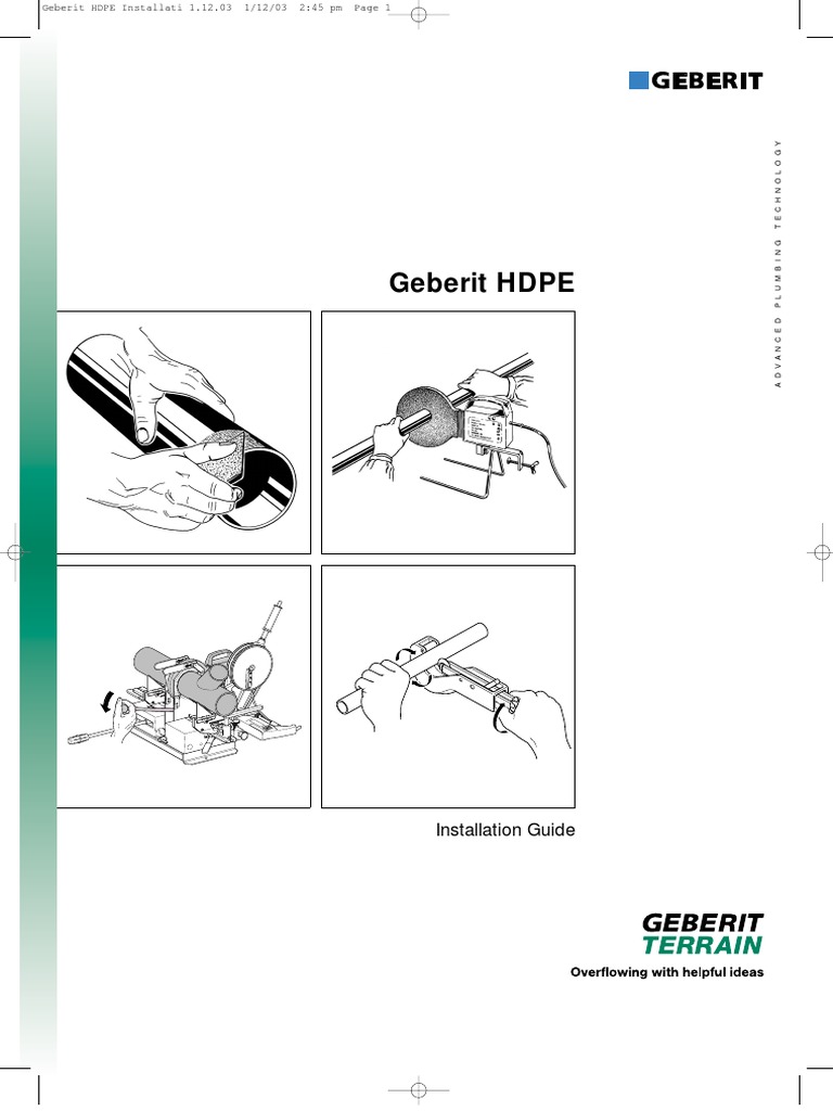 Geberit HDPE: Installation Guide | PDF | Pipe (Fluid Conveyance ...
