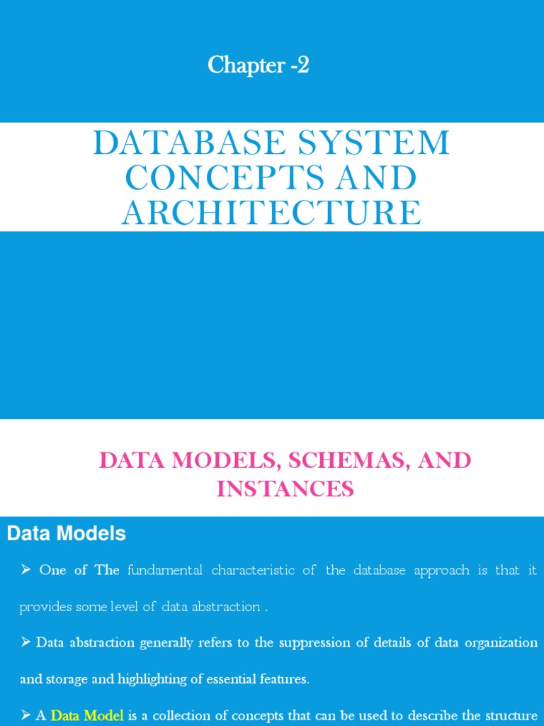Database System Concepts and Architecture: Chapter - 2 | PDF ...