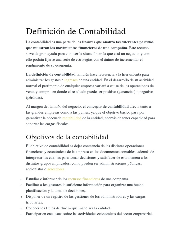 Definición de Contabilidad | Descargar gratis PDF | Activo fijo ...