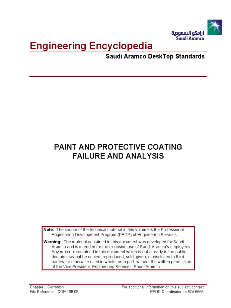 Paint and Protective Coating Failure Analysis | PDF | Paint | Rust