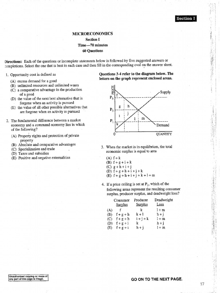 2010 AP Micro Test | PDF