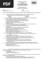 Esp Grade 8 1st Quarter Examination | PDF