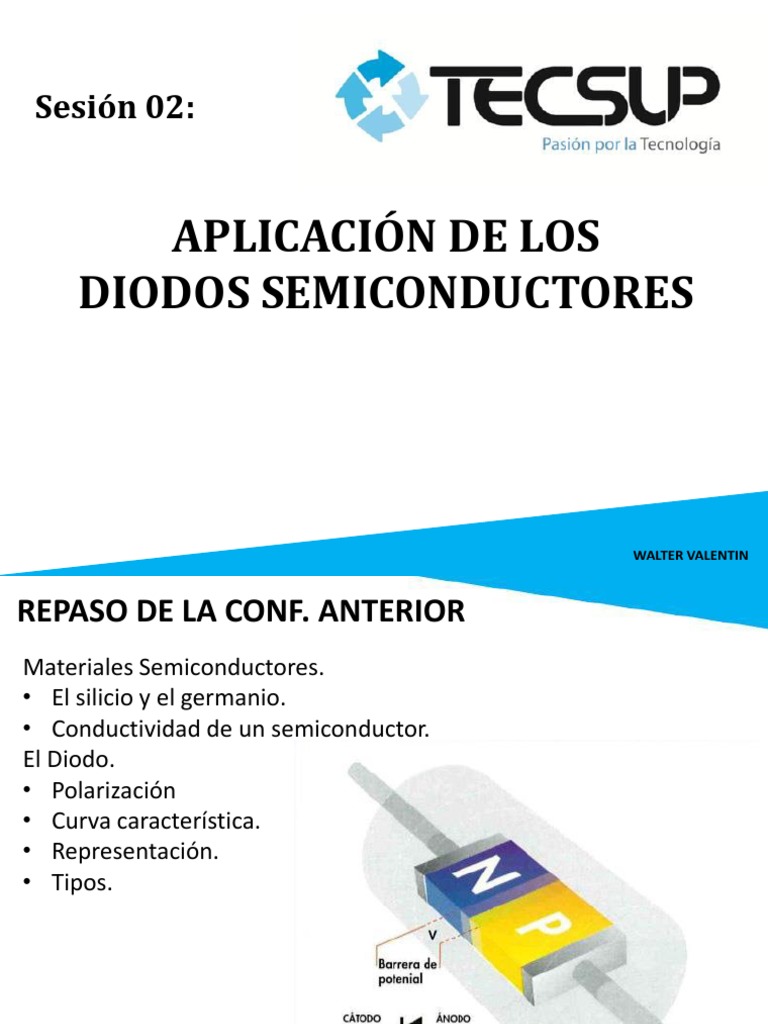 s02 - Aplicacion de Los Diodos - 2019-Wv | PDF | Rectificador | Diodo