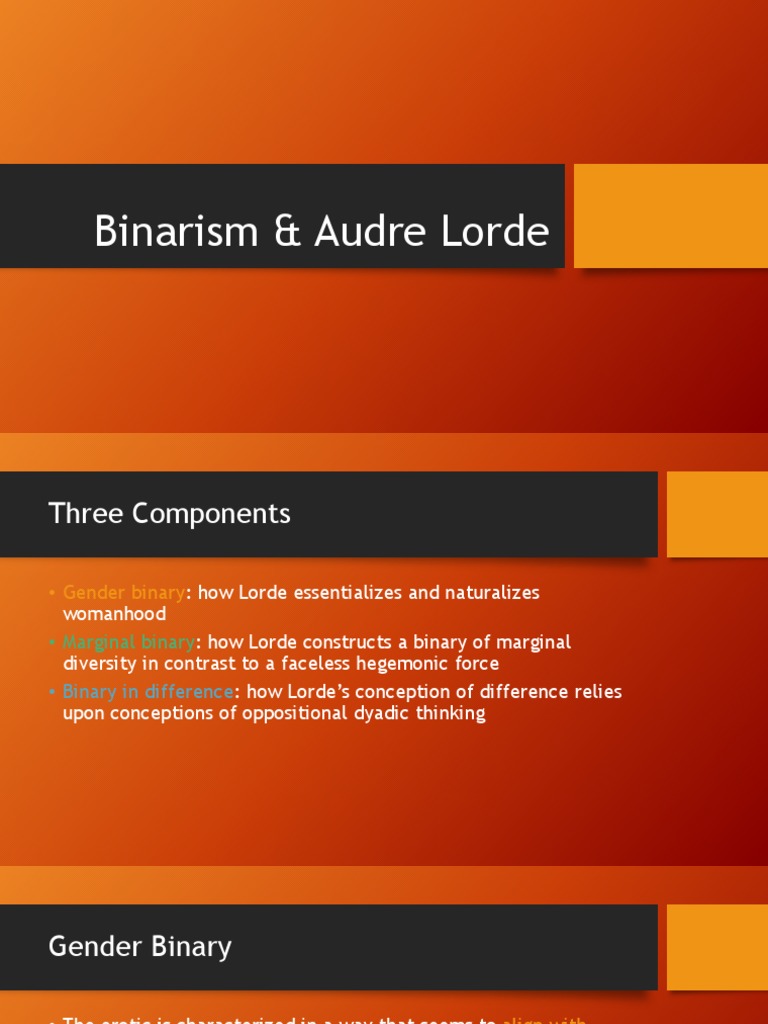 Binarism Lorde Presentation | PDF | Philosophy