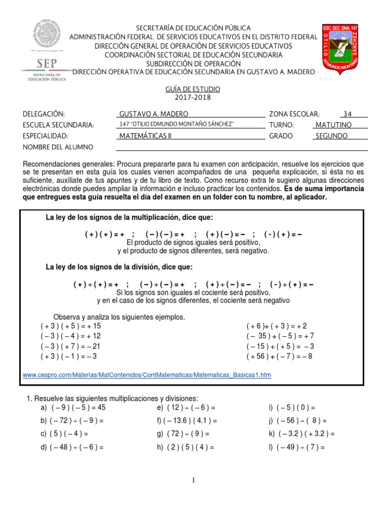 Examen Extraordinario Segundo Sec PDF | PDF | Triángulo | Sustracción