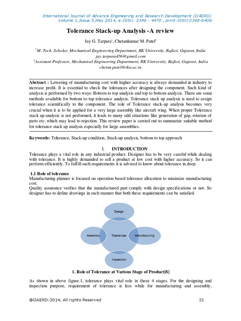Tolerance Stack-Up Analysis - A Review | PDF | Monte Carlo Method ...