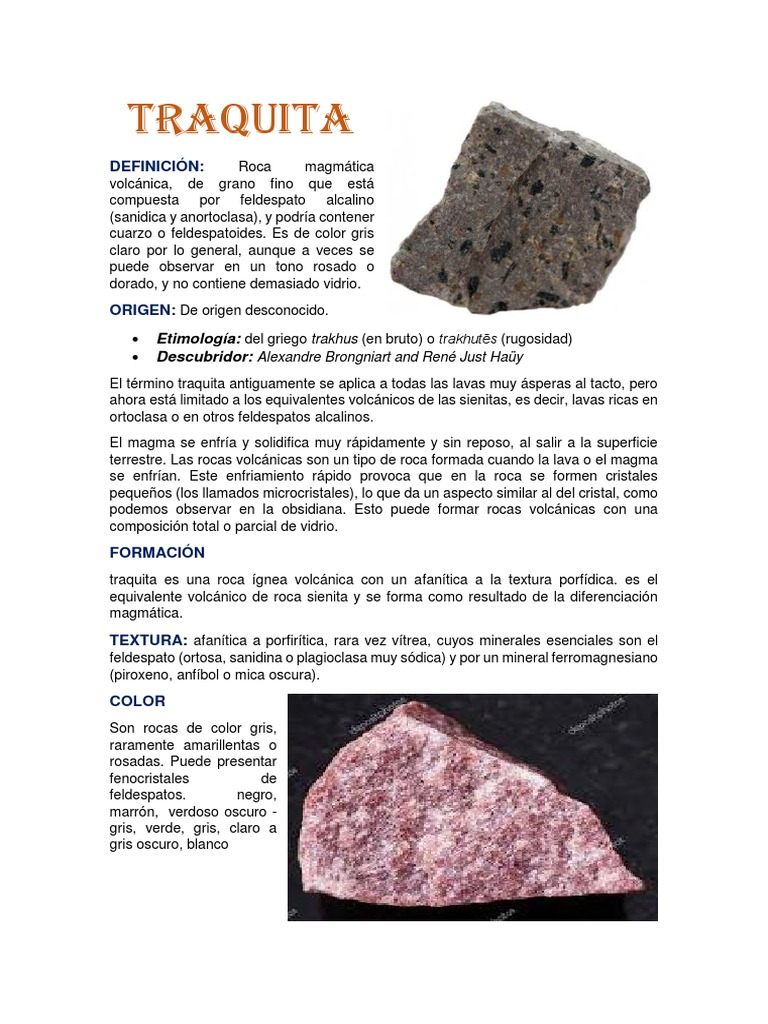 Traquita | PDF | Roca ígnea | Minerales