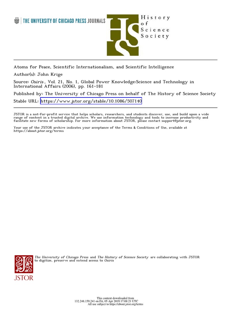 Krige 2006 | PDF | United States Atomic Energy Commission | Nuclear Weapons