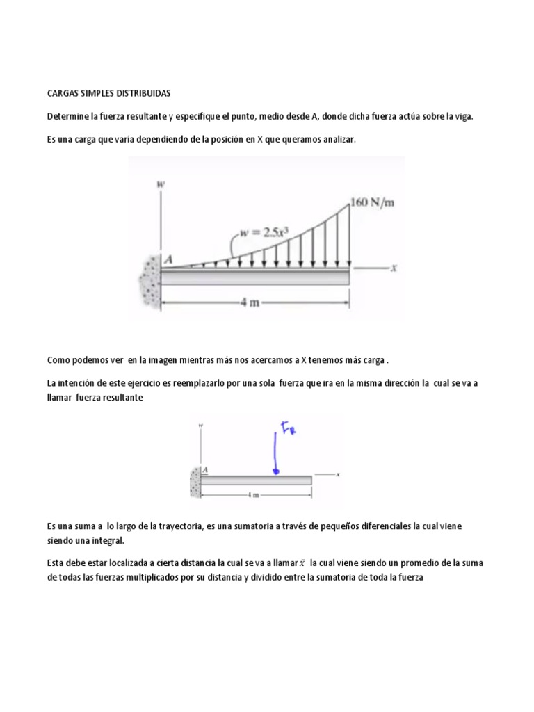 Cargas Simples Distribuidas | PDF | Integral | Análisis matemático