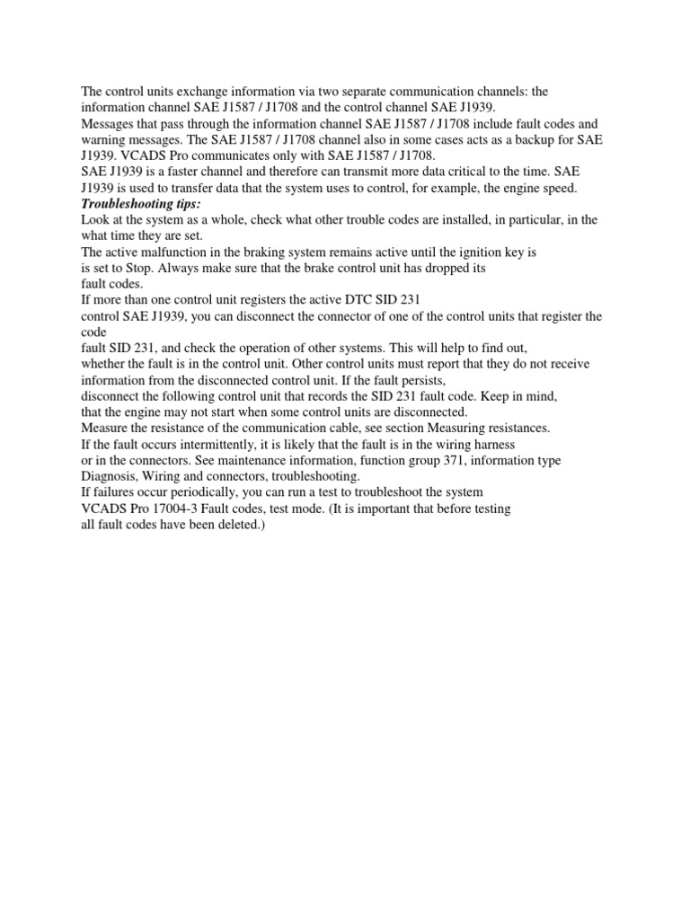 Volvo Fmi, Sid Pid | PDF | Transmission (Mechanics) | Data Transmission