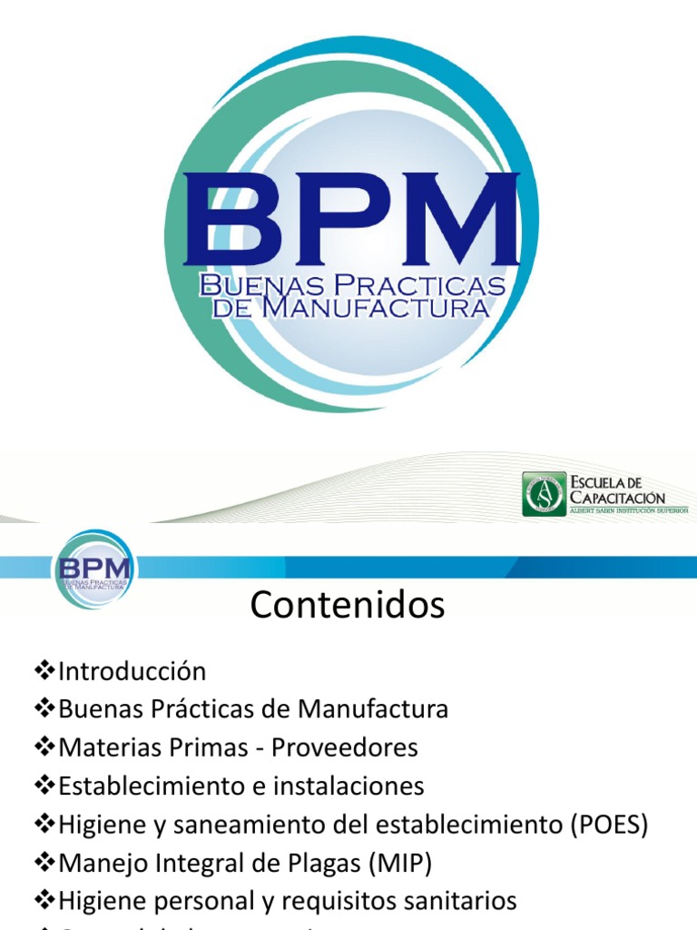 BPM 2019 - Material I | PDF | Alimentos | Contaminación